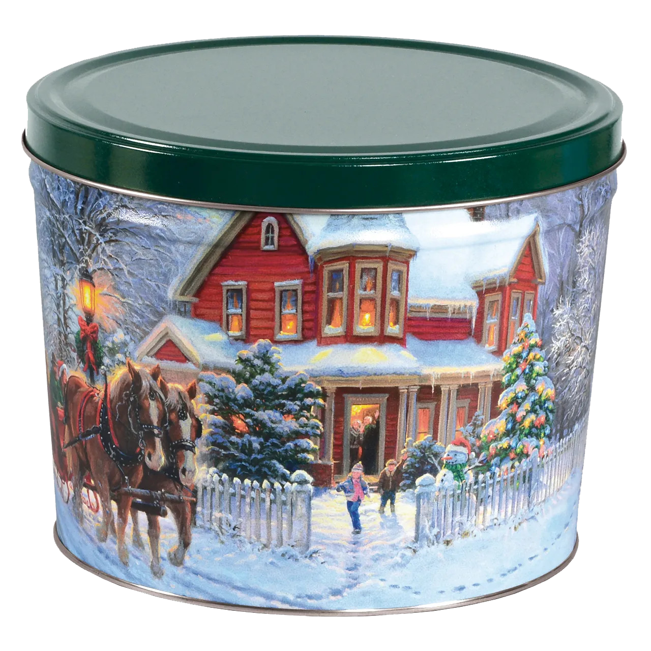 2 Gallon Tin - Dashing Through the Snow – Three Mad Poppers