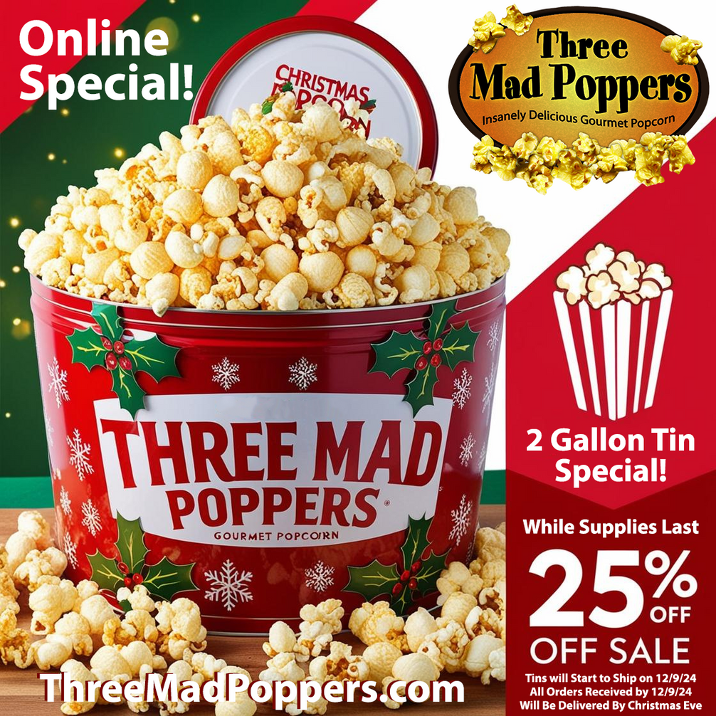 Three Mad Poppers Gourmet Popcorn